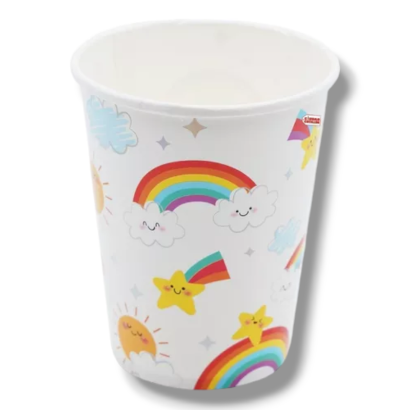 VASO POLIPAPEL NUBE Y ARCOIRIS X 10u – PARTY STORE – Cotillon Lapislazuli